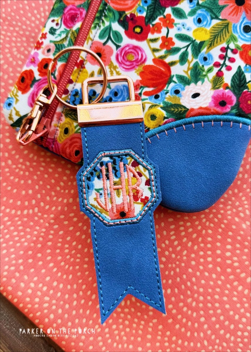 Digital Download- Monogram Flag Fobs KeyFob- Octagon – Parker on the Porch