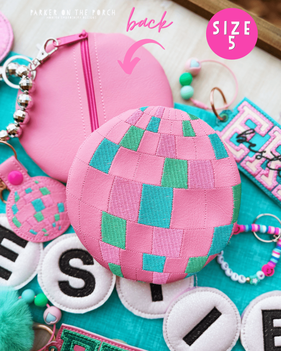 Digital Download - Zipper Size 5 - Clean Stitch Disco Ball Zipper Bag ...