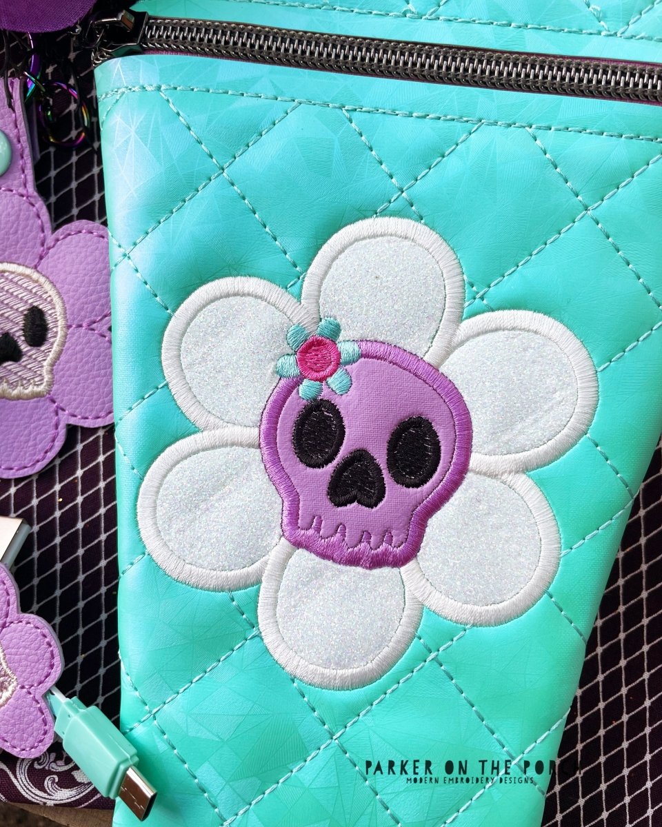Digital Download- Skeleton Daisy Applique – Parker on the Porch