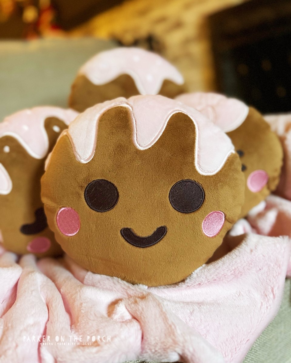 Digital Download- Gingerbread Pillows Stuffie- Face 4 – Parker on the Porch