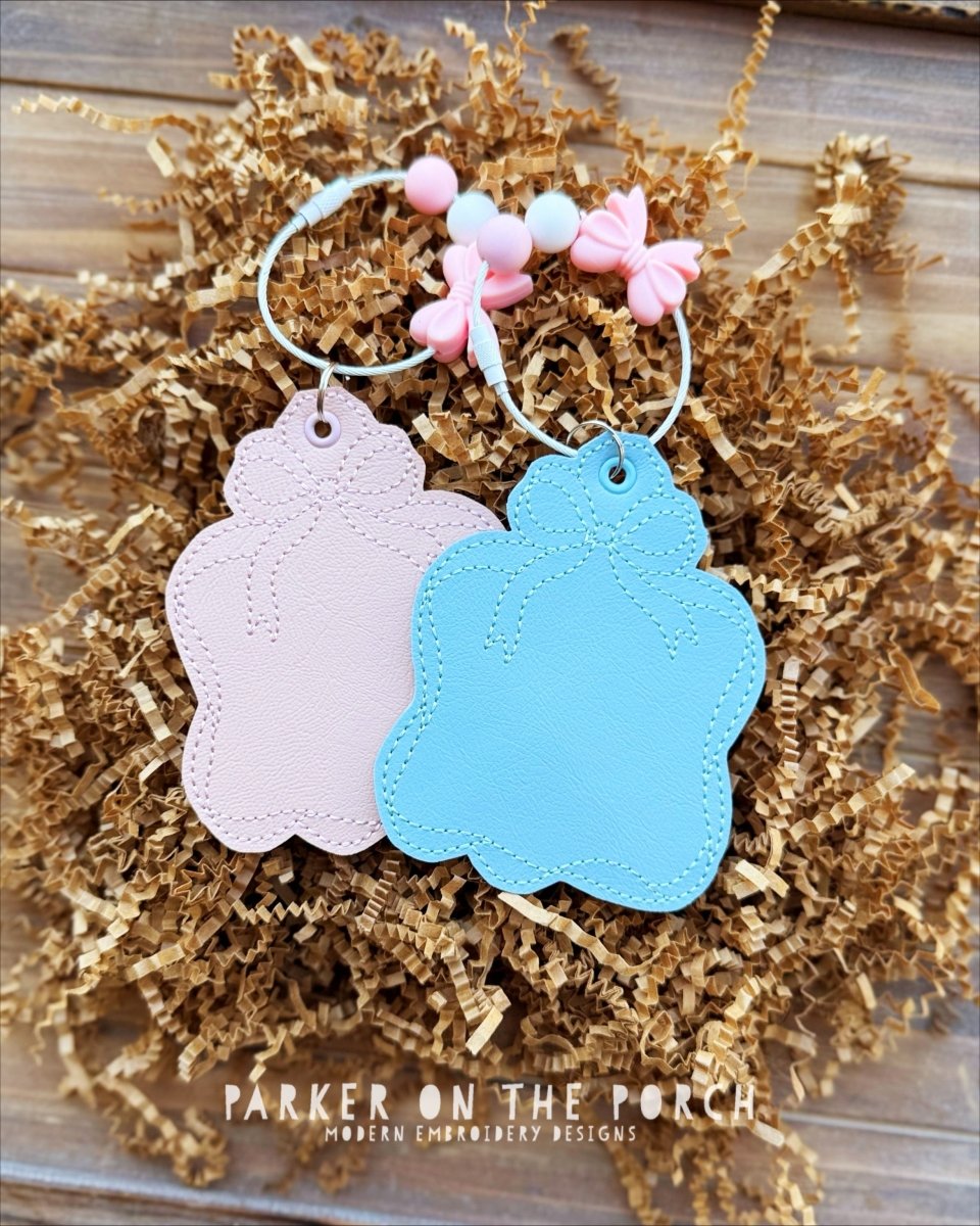 Digital Download- Monogram Bow - Bag Tag – Parker on the Porch