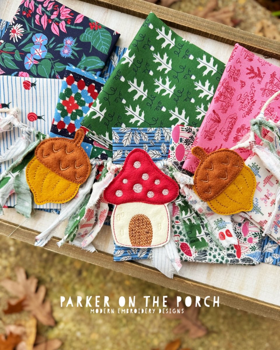 Digital Download - Mushroom and Acorn Puff Banner BUNDLE – Parker on ...