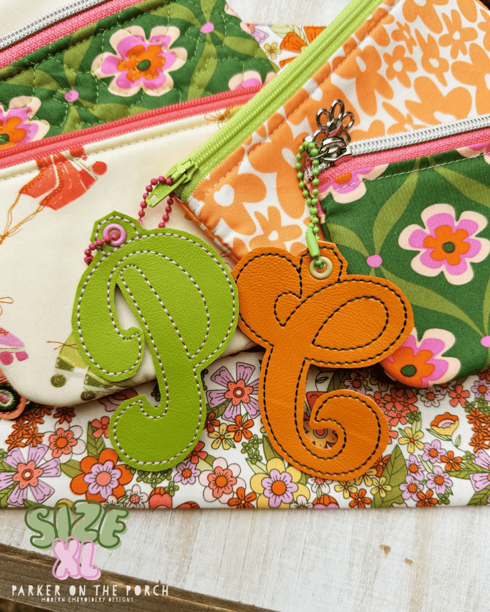 Digital Download - Retro Alpha Monogram Charm Set XL – Parker on the Porch