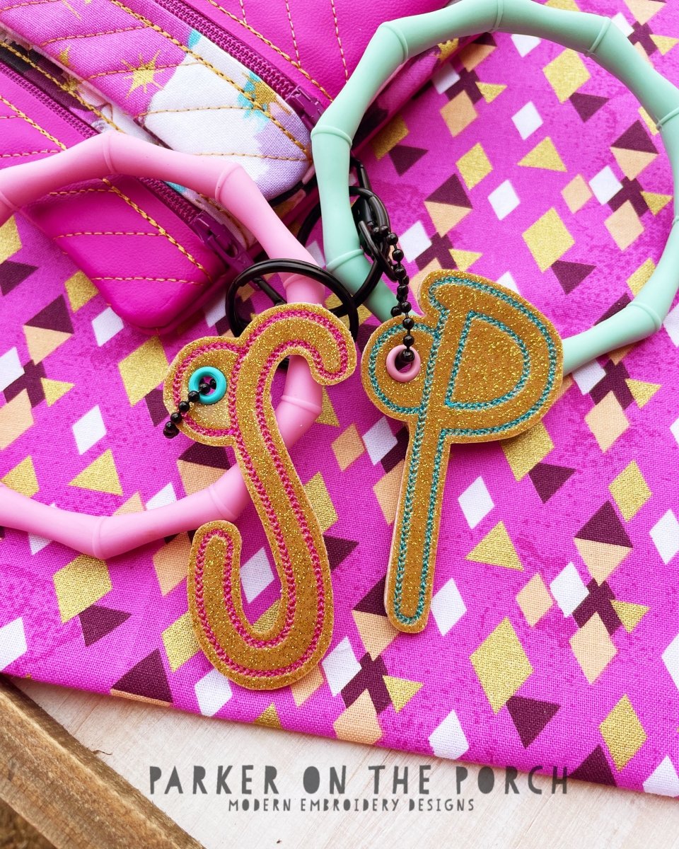 Digital Download - Alpha XL Monogram- Mr. Stretch Chain Stitch Charm S ...