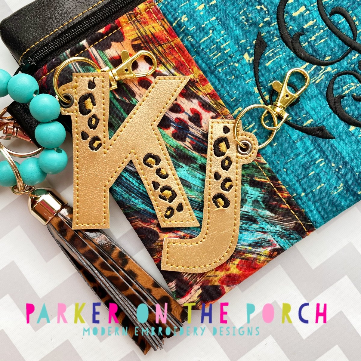 Digital Download - Alpha Monogram XL Charms- Cheetah – Parker on the Porch